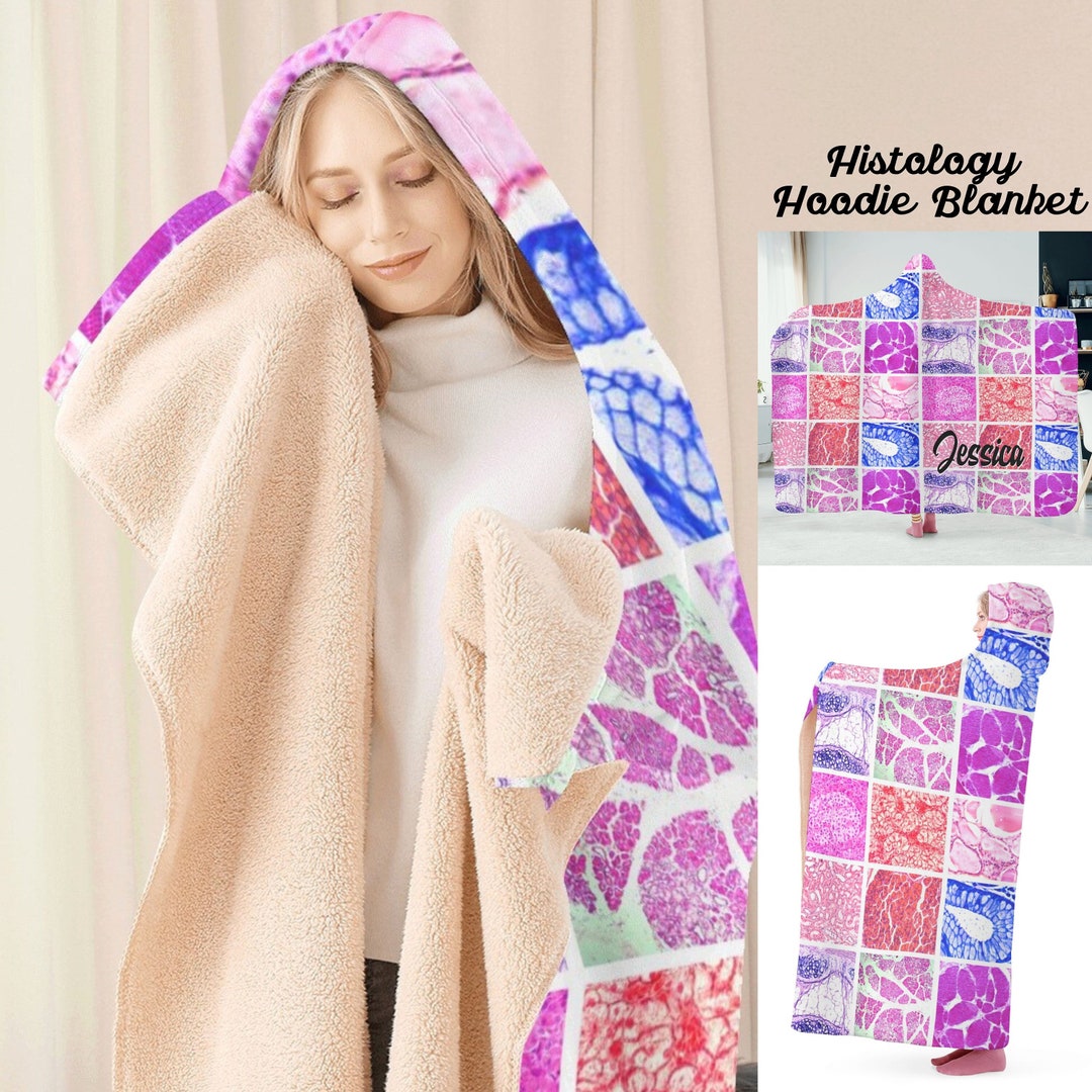 Personalized Histology Hoodie Blanket, Pathology Gift, Laboratory ...
