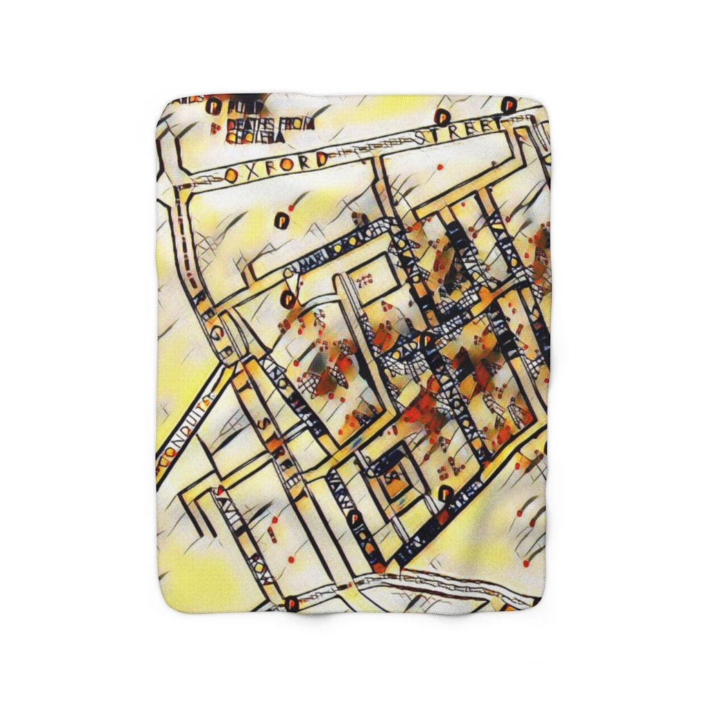 1854 CHOLERA PUMP OUTBREAK Map Blanket Epidemiologist - Etsy