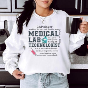 Medical Lab Technologist Sweatshirt, Lab Week Gift, Lab Tech Sweater ...