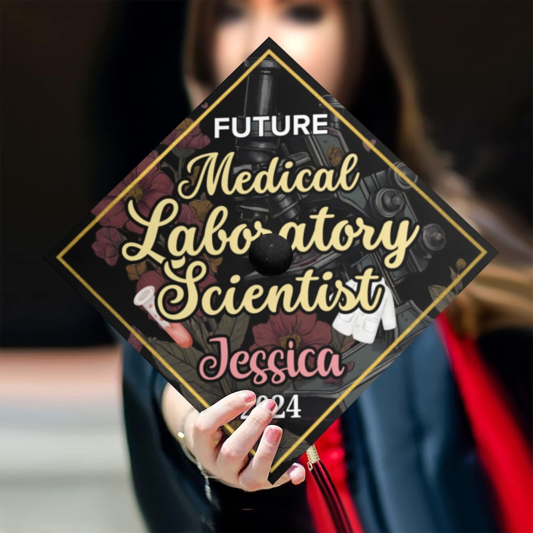 Personalized Graduation Laboratory Cap Topper, Medical Lab Science Cap ...