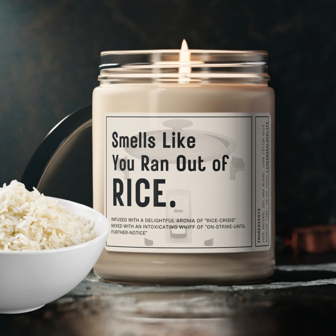 Smells Like Rice Crisis Candle, Funny Filipino Mexican Gift, Philippine ...