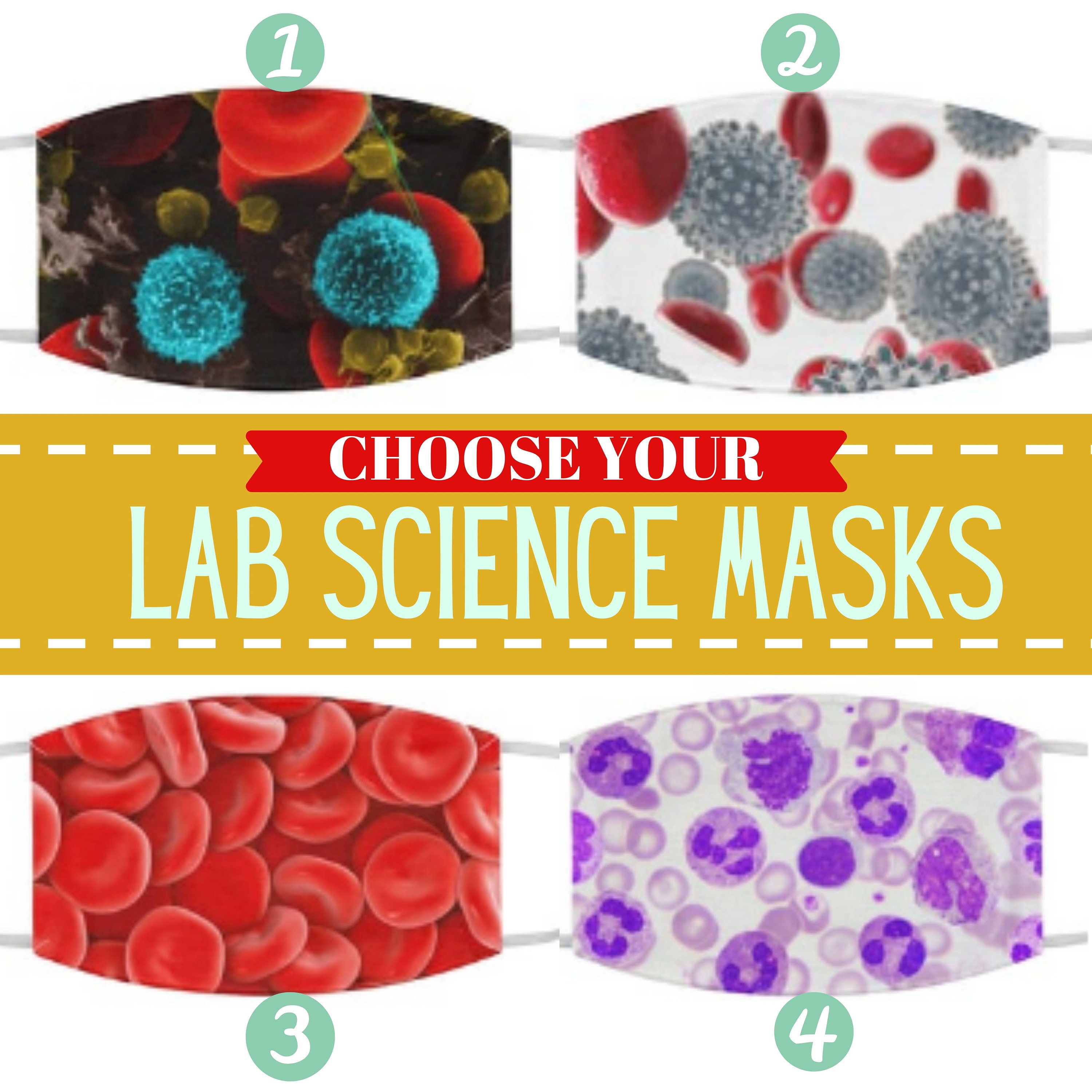 Lab Scientist Mask Lab Tech Face Mask Medical Lab Science | Etsy