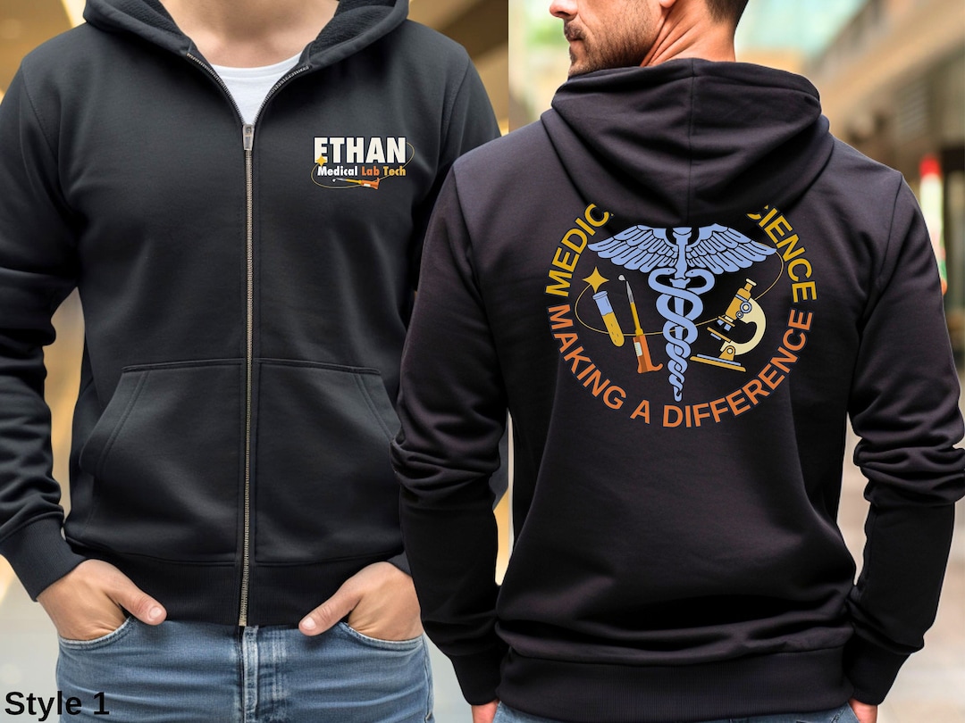 Personalized Medical Lab Science Making a Difference Zip Hoodie, Lab ...