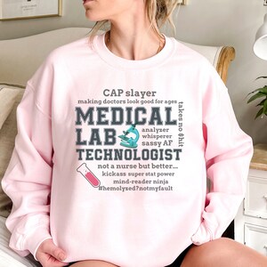 Medical Lab Technologist Sweatshirt, Lab Week Gift, Lab Tech Sweater ...