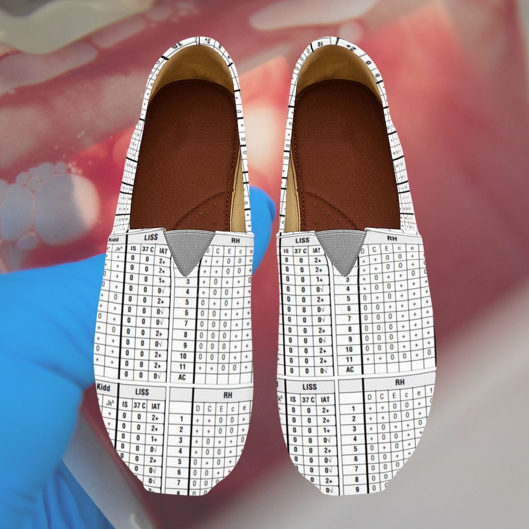 Blood Bank Slip-on Loafer Shoes, Medical Lab Science Graduation Gift ...
