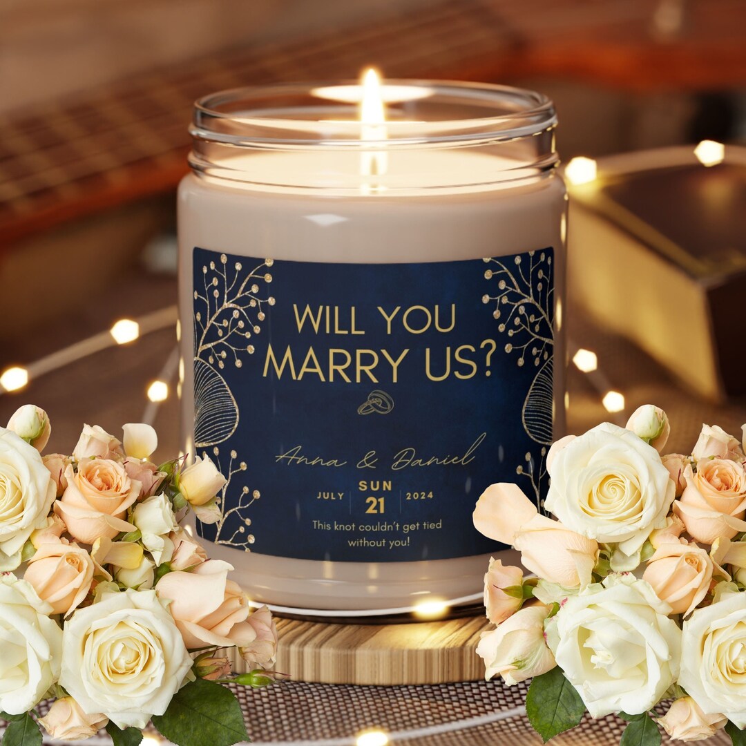 Personalized Officiant Proposal Soy Candle, Wedding Officiant Proposal ...