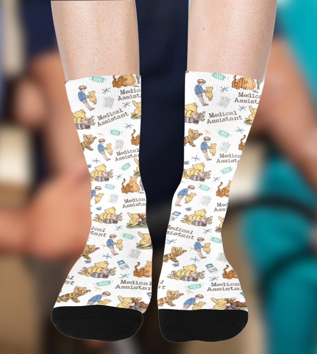 Medical Assistant Classic Winnie Pooh Appreciation Socks, Pediatric ...