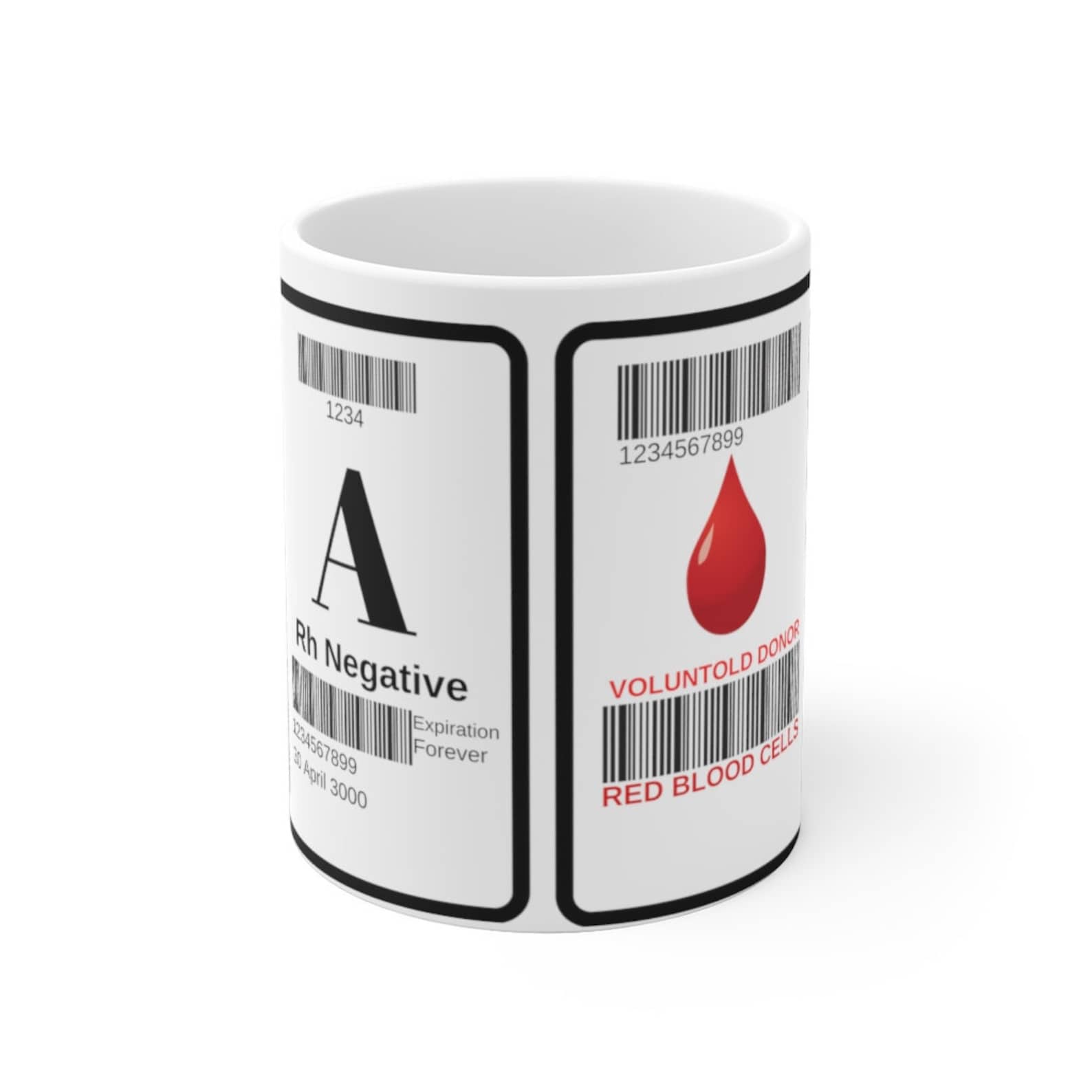 BLOOD TYPE MUG Lab Science Mug Lab Tech Gift Blood Bank - Etsy