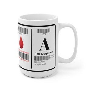 BLOOD TYPE MUG, Lab Science Mug, Lab Tech Gift, Blood Bank Gift ...
