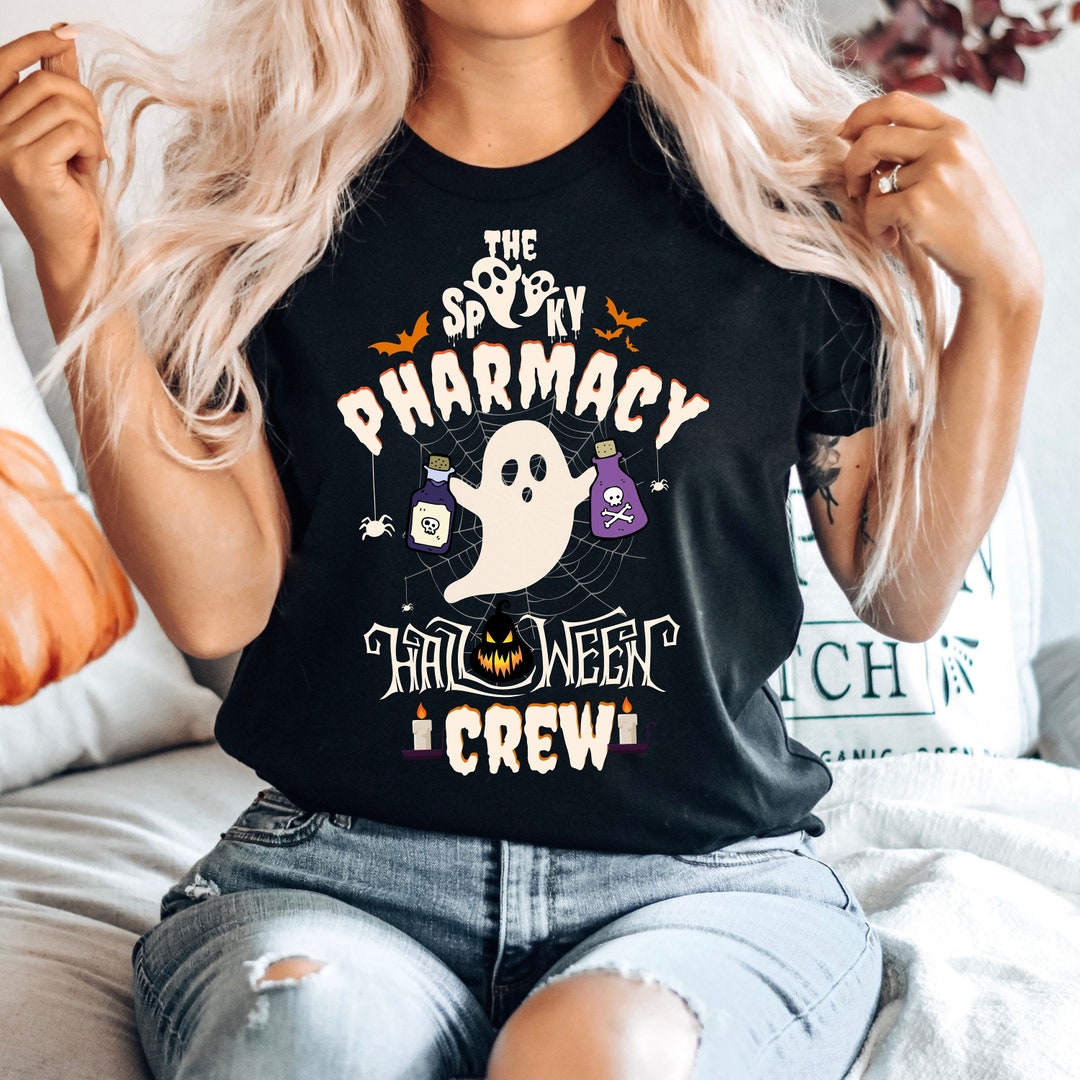 SPOOKY Halloween Shirt, Pharmacy Tech Shirt, Pharmacist Gift, Ghost ...