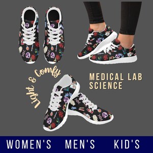 MEDICAL LAB SCIENCE Custom Sneakers,fun Lab Scientist Shoes, Med Tech ...