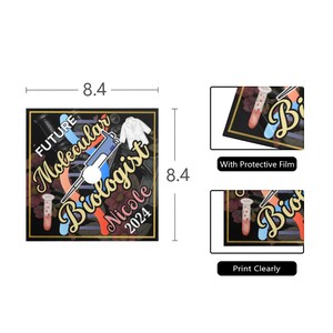 Personalized Graduation Cap Topper Molecular Biologist, Biology Student ...