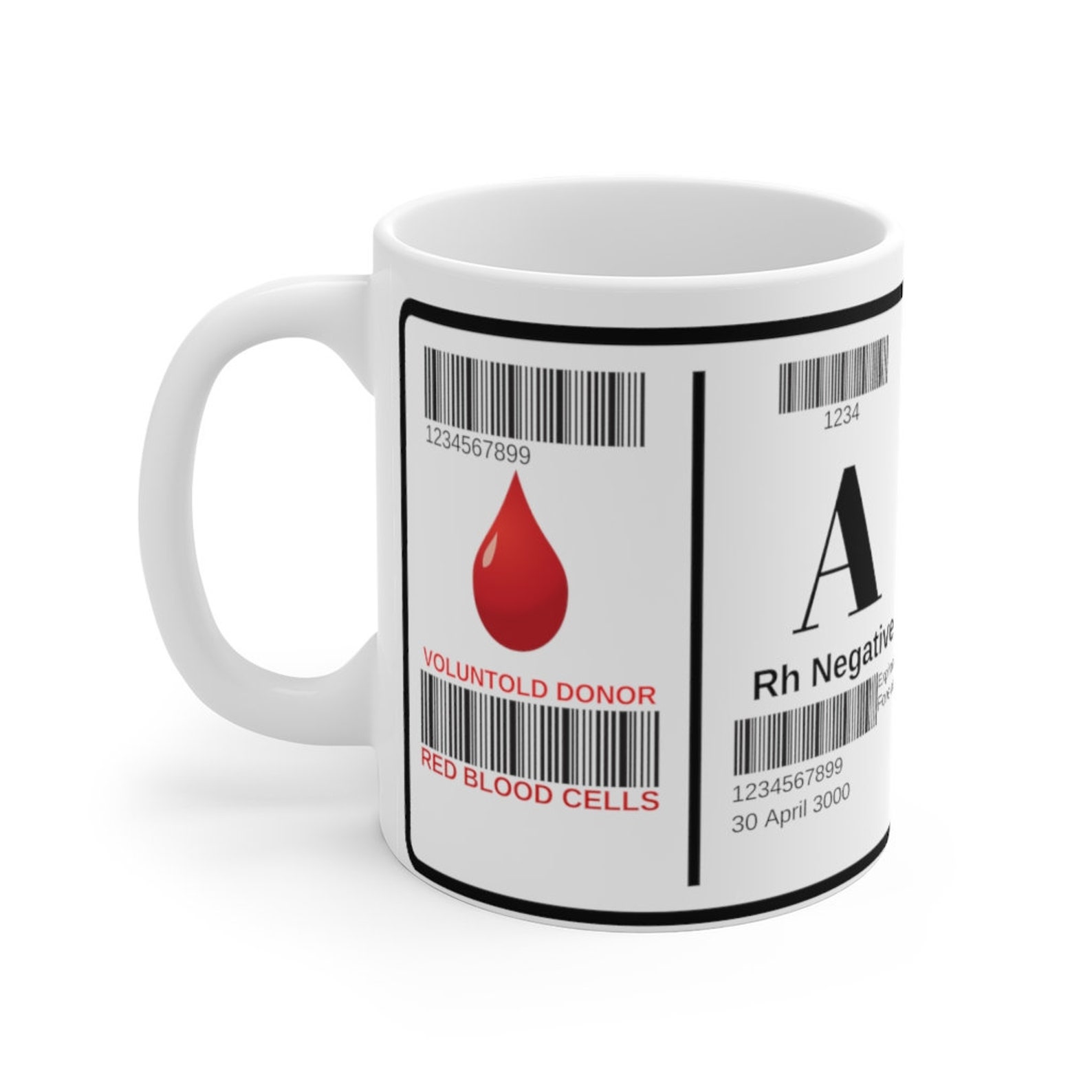 BLOOD TYPE MUG Lab Science Mug Lab Tech Gift Blood Bank - Etsy