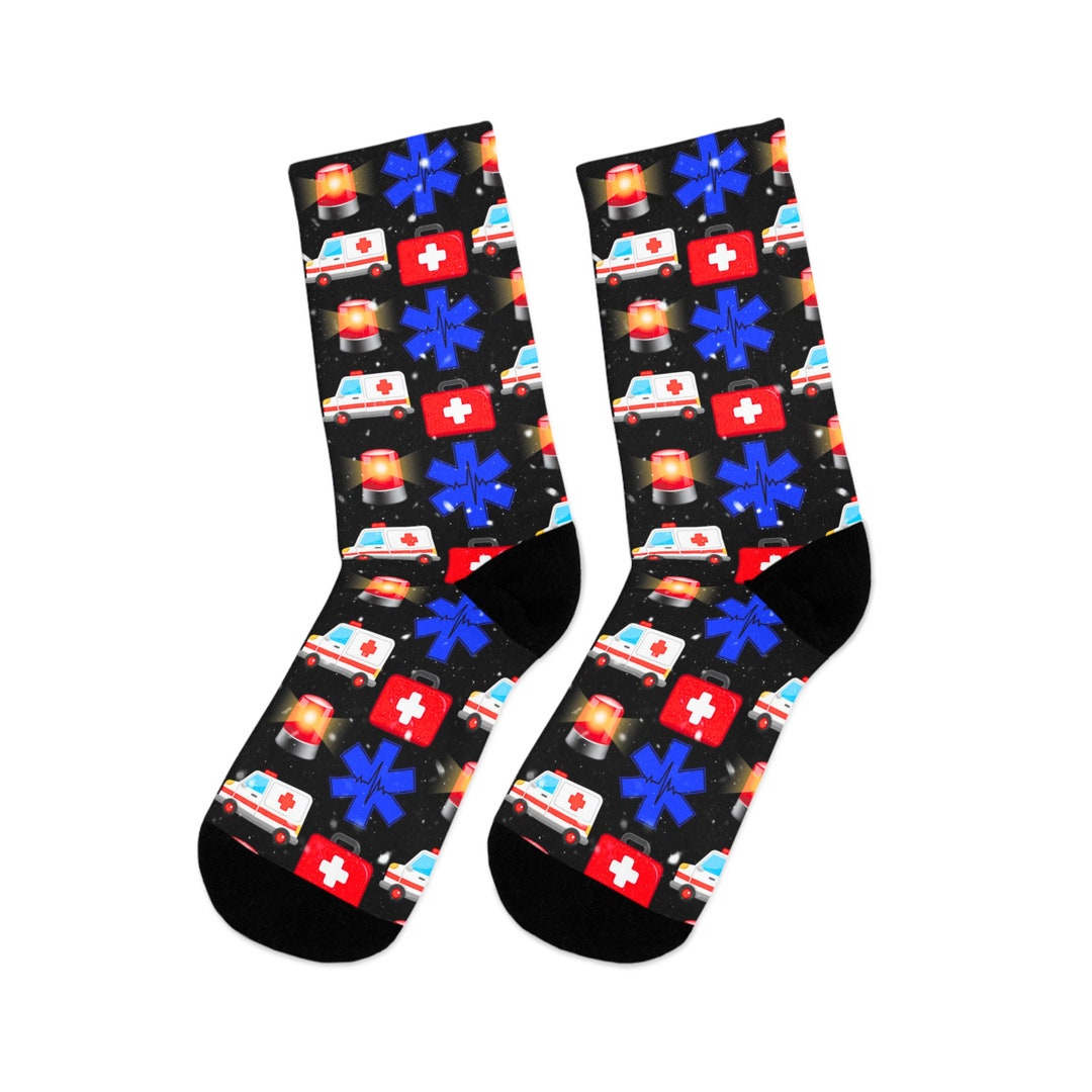 Paramedics Socks, First Responder Gift, EMT Socks, Emergency Medical ...