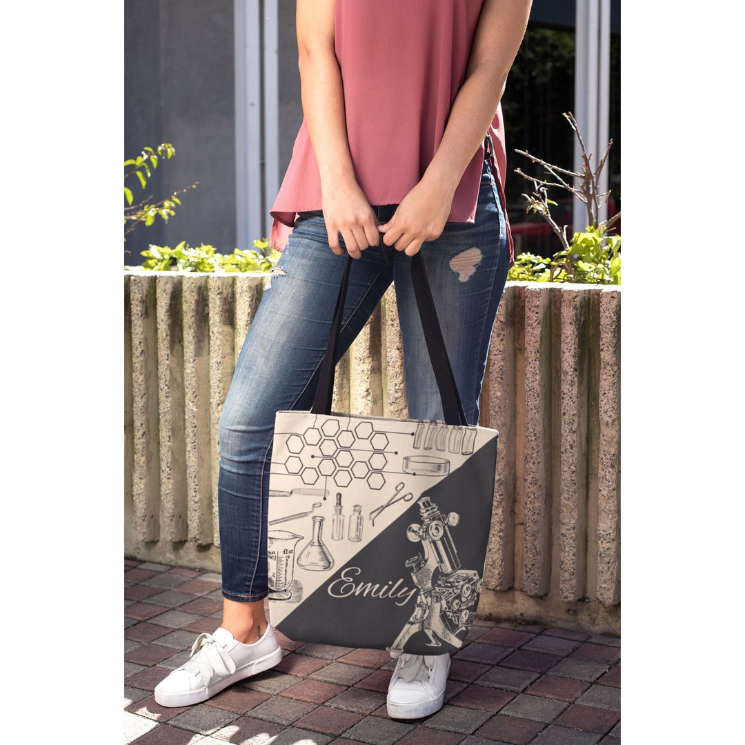 Vintage Laboratory Tote Bag, Medical Lab Science Bag, Phd Grad Tote Bag ...