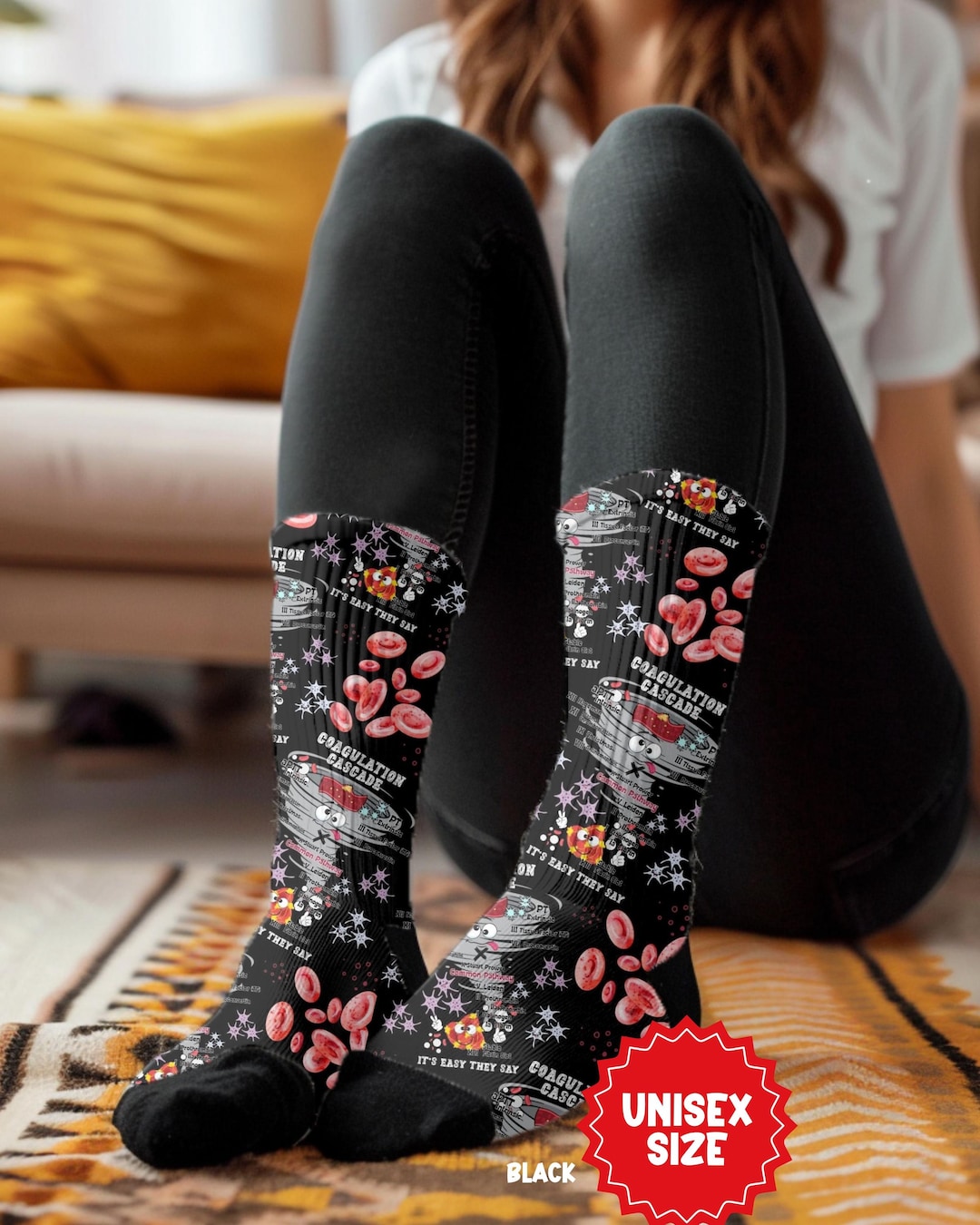 Coagulation Cascade Socks, Funny Medical Lab Science Gift, Lab Week ...