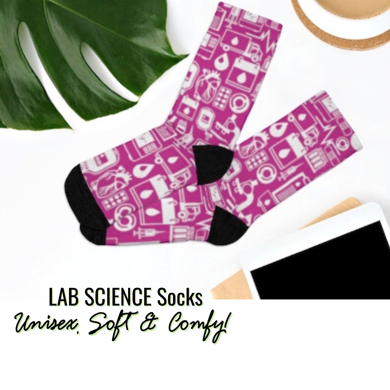 LAB SCIENCE SOCKS, Medical Lab Science Graduation Gift, Lab Tech Gift ...