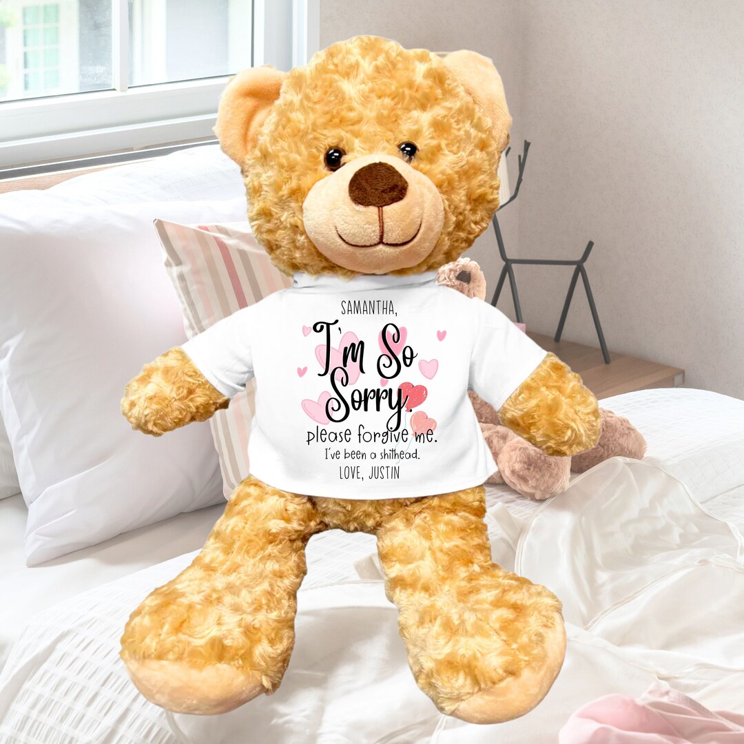 I'm Sorry Teddy Bear, Girlfriend Gift Personalized, Husband Gift for ...