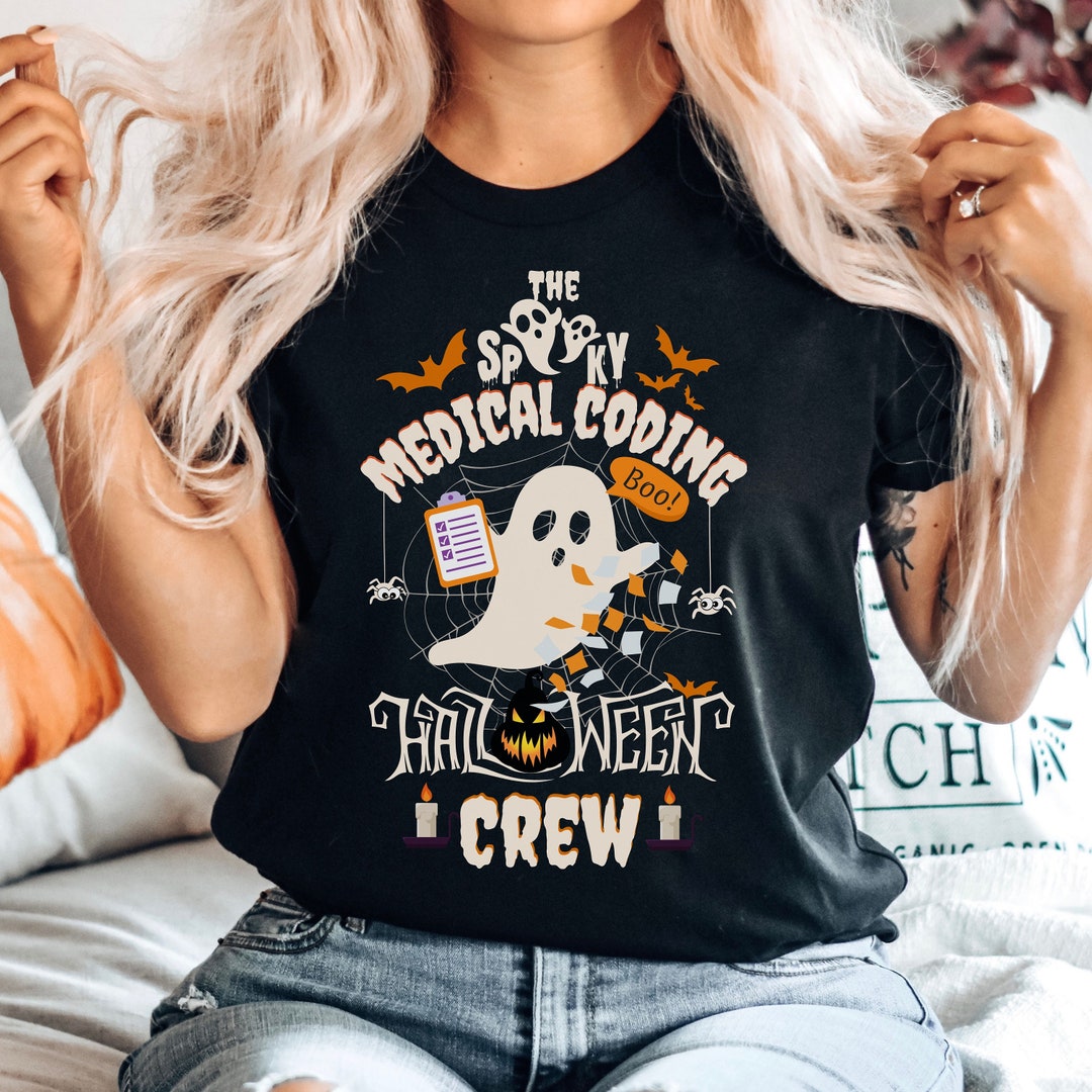 Spooky Medical Coding Halloween Shirt, Medical Coding Shirts, Fall ...