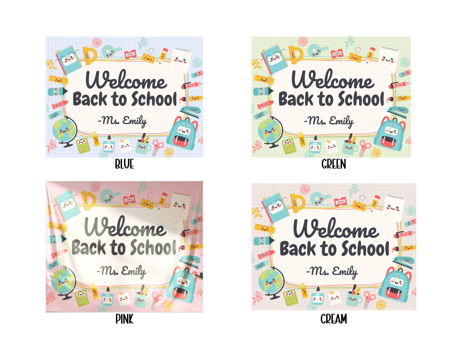 Custom Back to School Welcome Teacher Banner, Teacher Wall Decor, Back ...