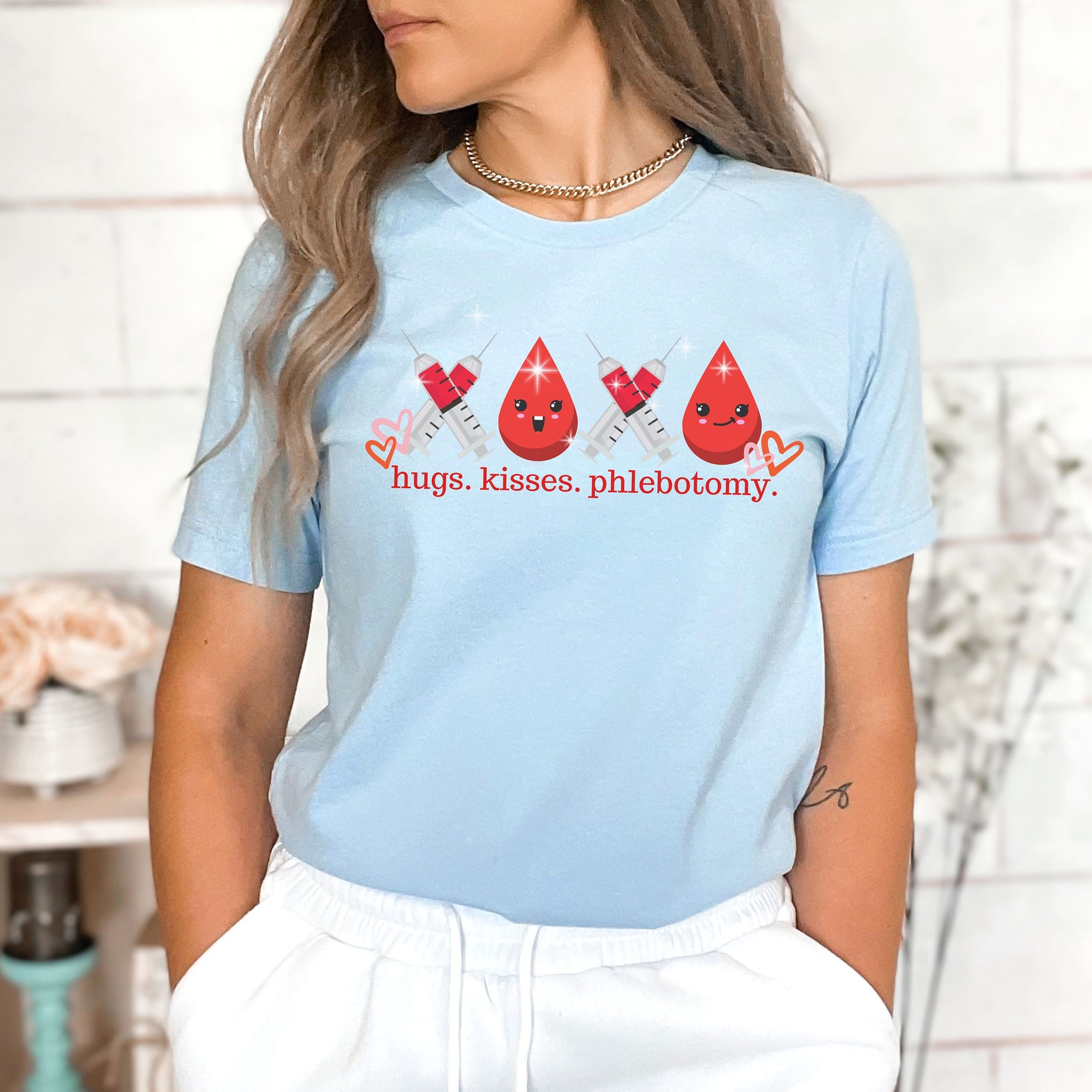 Phlebotomy Valentine Shirt, Cute Phlebotomist Shirt, Medical Lab ...