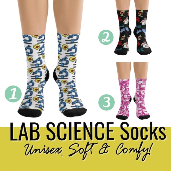 LAB SCIENCE SOCKS Medical Lab Science Socks Lab Tech - Etsy