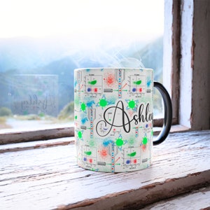 Flow Cytometry Color Morphing Mug, Laboratory Mug, Hematology Gift ...