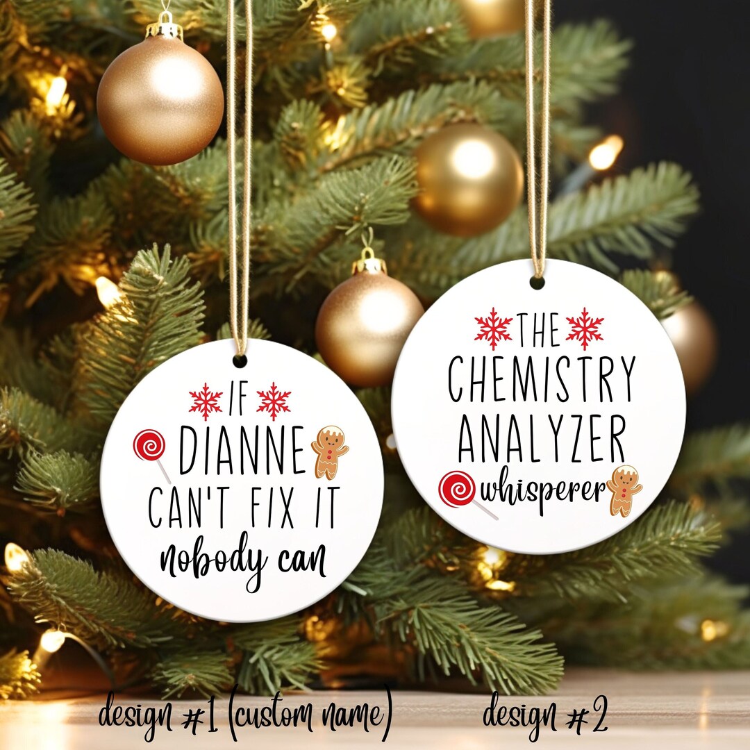 Funny Lab Tech Christmas Gift, Custom Christmas Ornaments, Laboratory ...