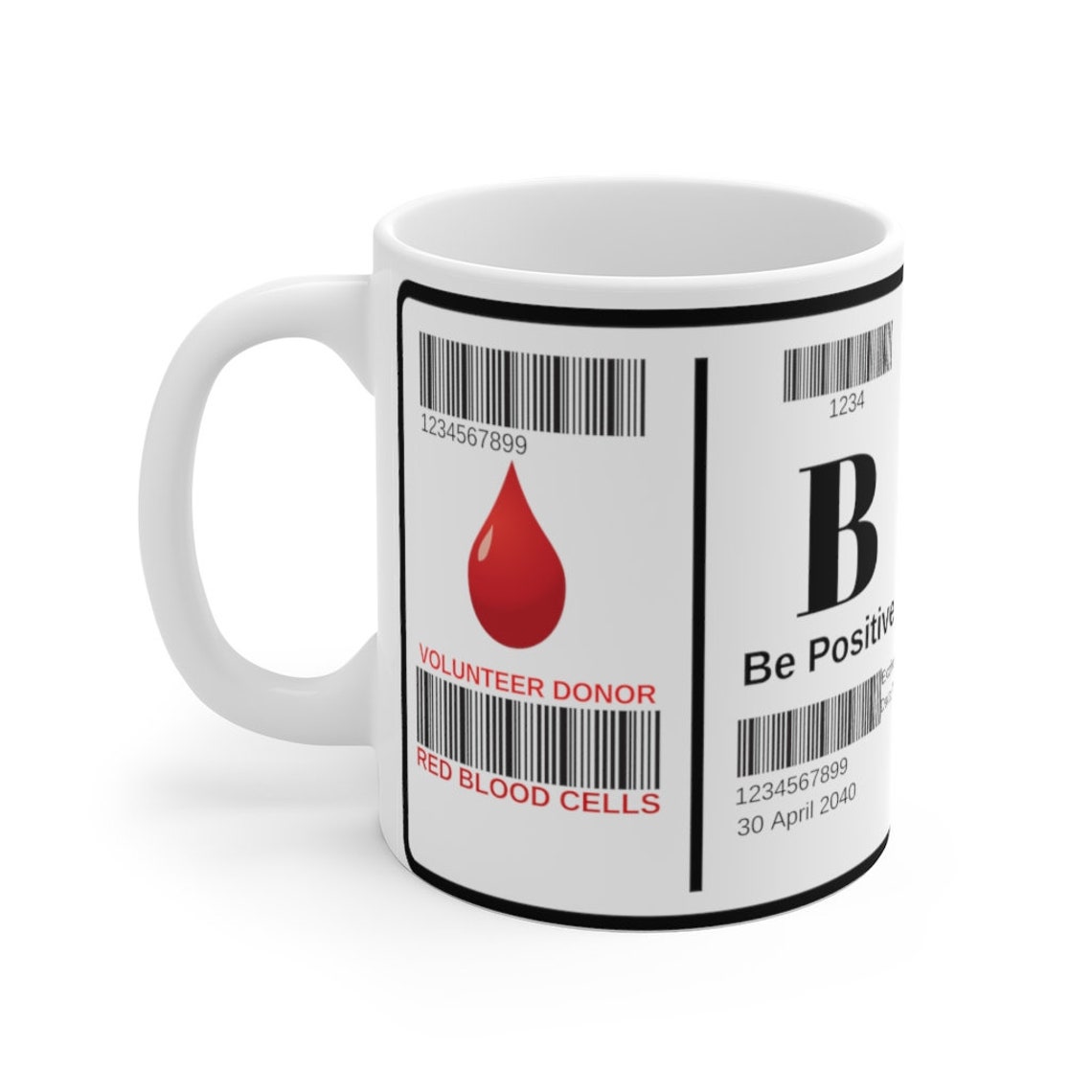 BLOOD TYPE MUG Lab Science Muglab Tech Gift Blood Bank - Etsy