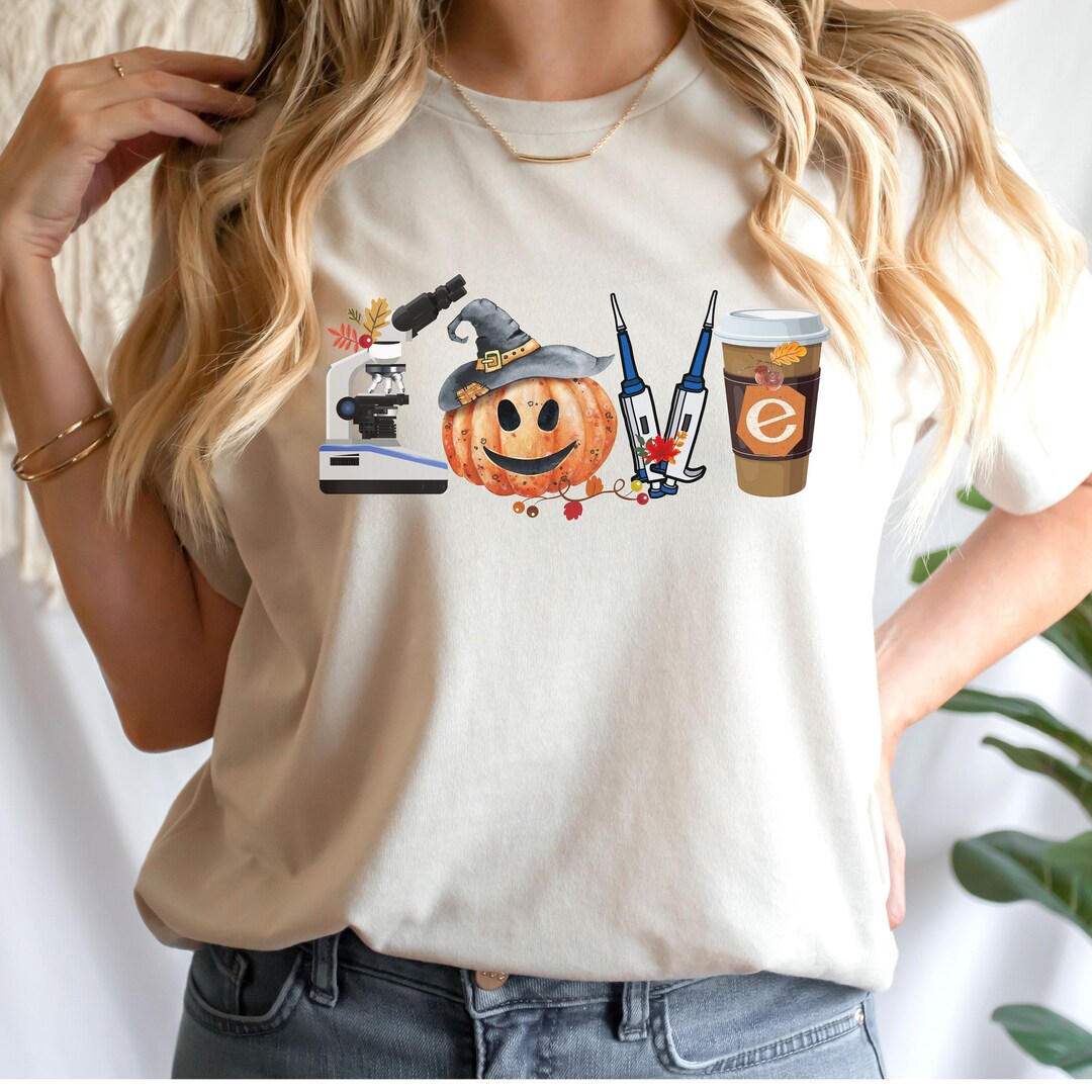 LOVE FALL SCIENCE Shirt, Laboratory Shirt, Fall Shirt for Scientists ...