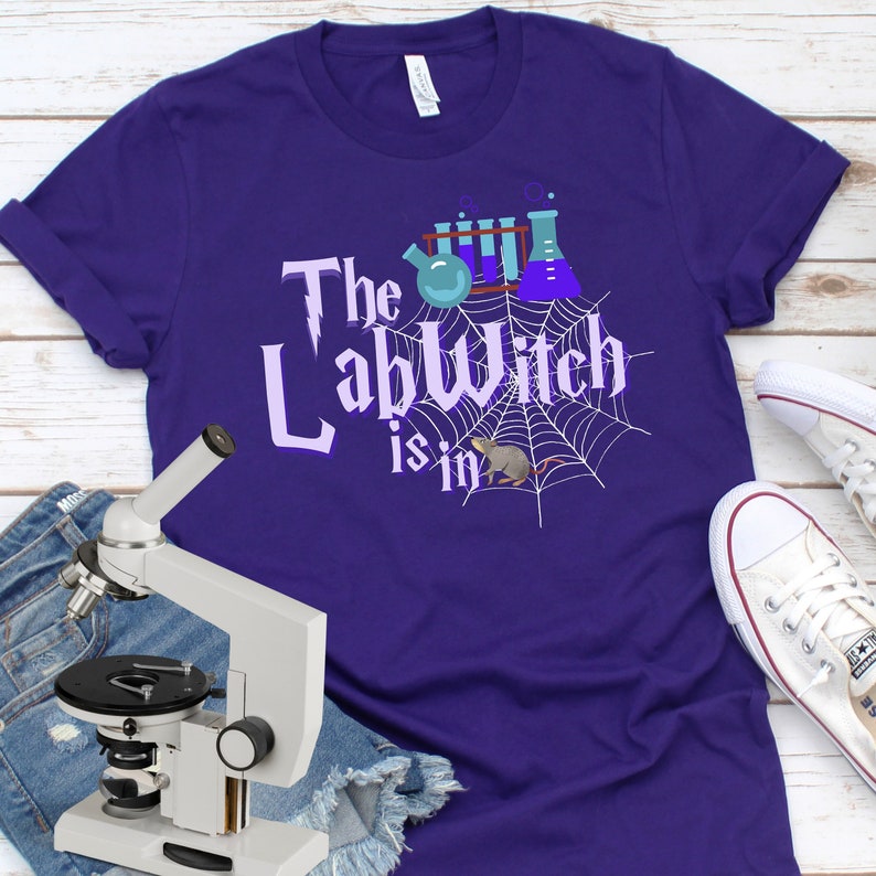 THE LAB WITCH Halloween Tshirt, Fun Lab Tech Shirt, Phlebotomist Shirt ...