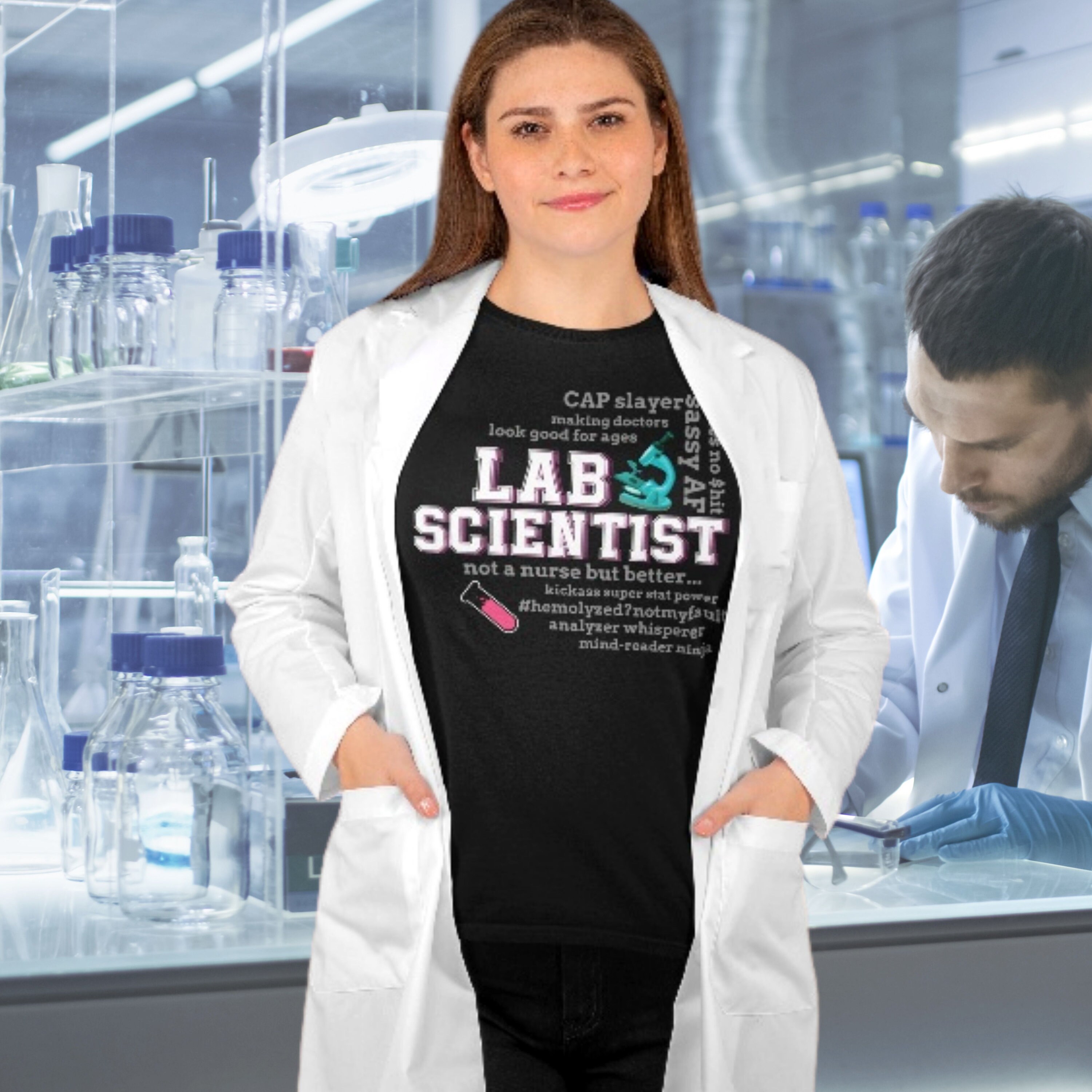 CUSTOM LAB SCIENTIST Tshirt Funny Lab Tech Shirt Lab Tech - Etsy