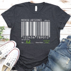 Lab Barcode Shirt, Lab Week Gift, Medical Laboratory Science, Lab Tech ...