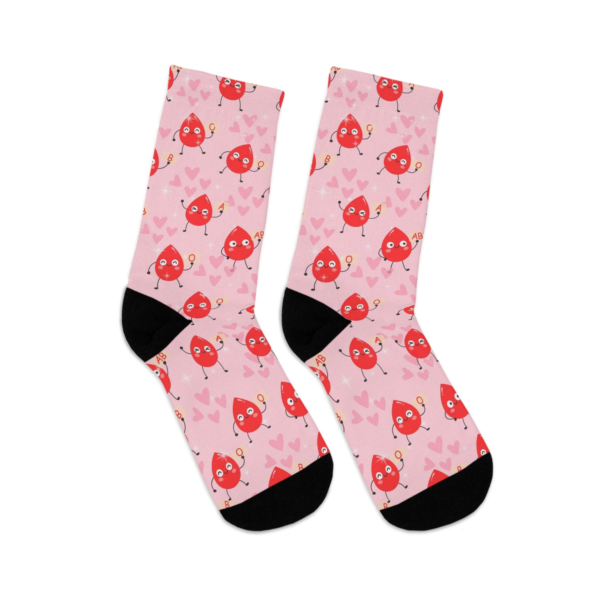CUTE BLOOD TYPES Socks, Blood Donor Gift, Blood Bank Socks, Lab Week ...