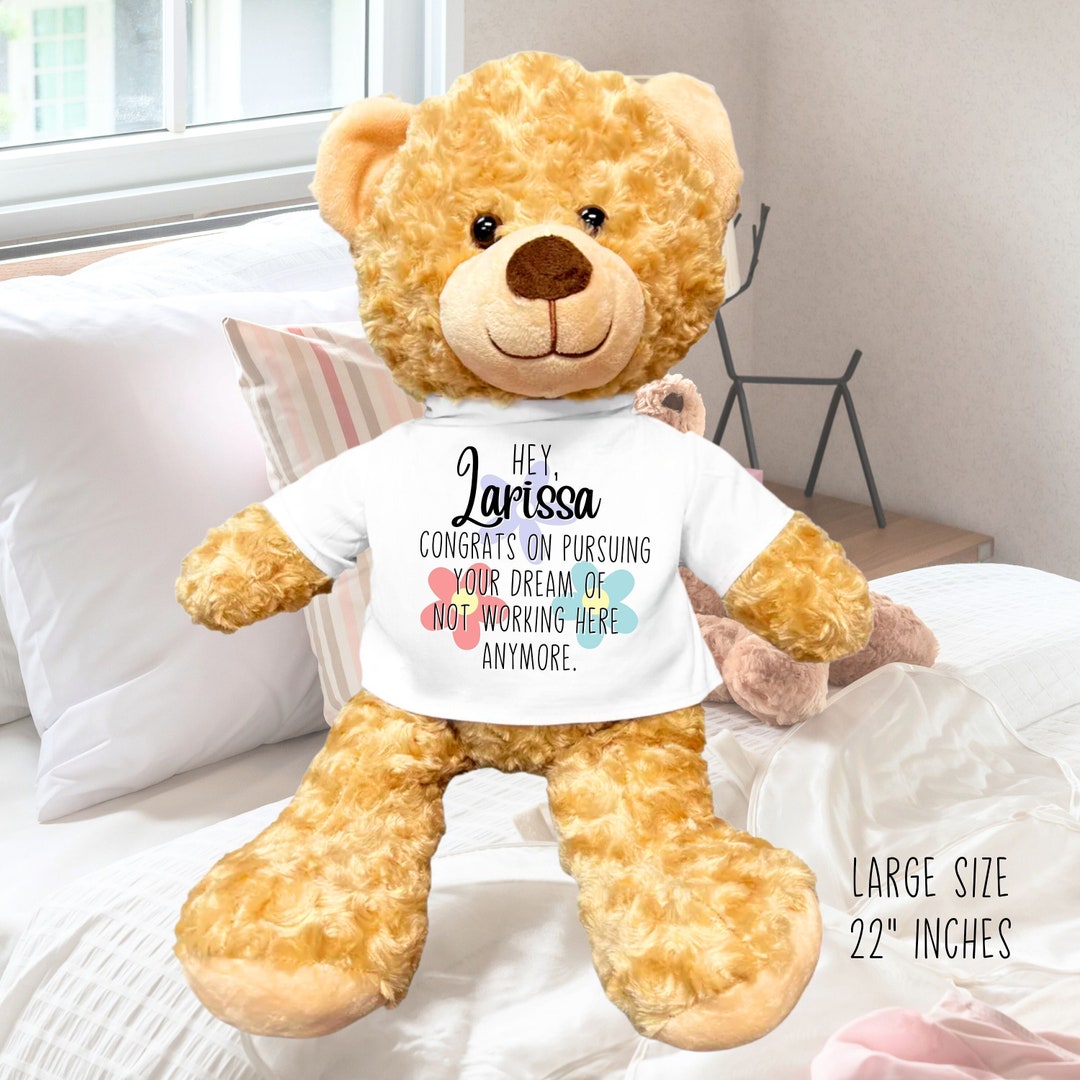 Personalized Going Away Teddy Bear, Retirement Gift for Coworker, Funny ...
