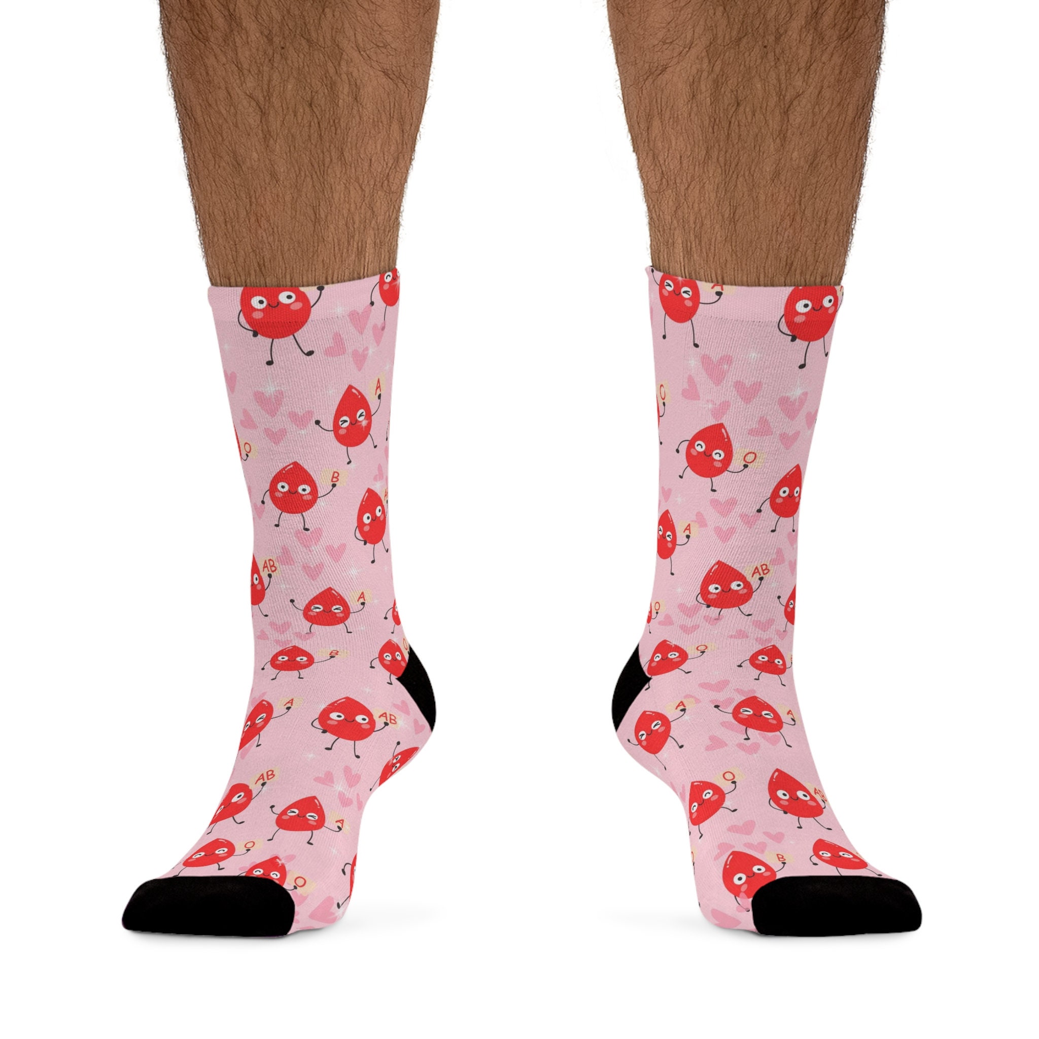 CUTE BLOOD TYPES Socks, Blood Donor Gift, Blood Bank Socks, Lab Week ...