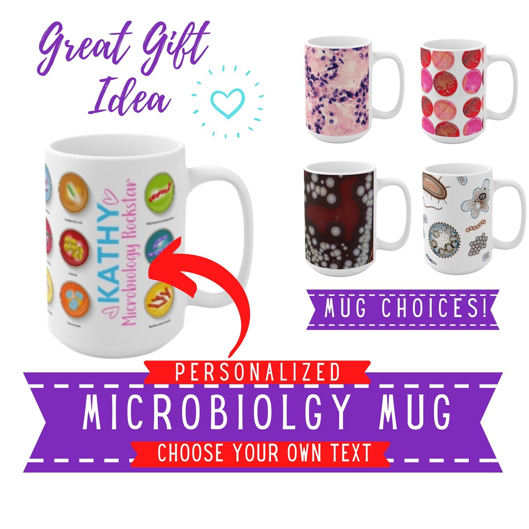 CUSTOM MICROBIOLOGY MUG, Fun Lab Tech Gift,medical Lab Scientist Mug ...