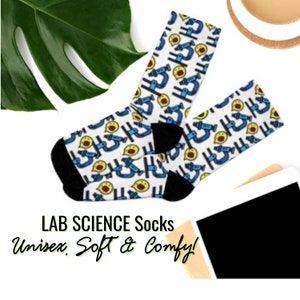 LAB SCIENCE SOCKS, Medical Lab Science Graduation Gift, Lab Tech Gift ...