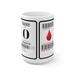BLOOD TYPE MUG Lab Science Mug Lab Tech Gift Blood Bank - Etsy