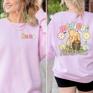 Medical Assistant Pooh Bear Wildflower Sweatshirt, CMA Certified ...