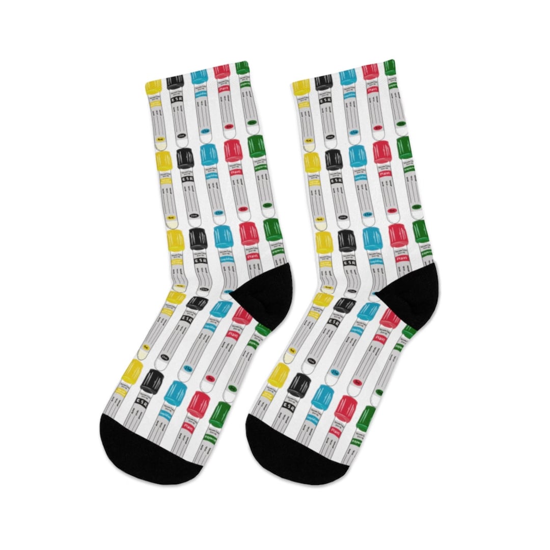 TEST TUBE SOCKS, Phlebotomy Gift, Medical Lab Science Graduation, Lab ...