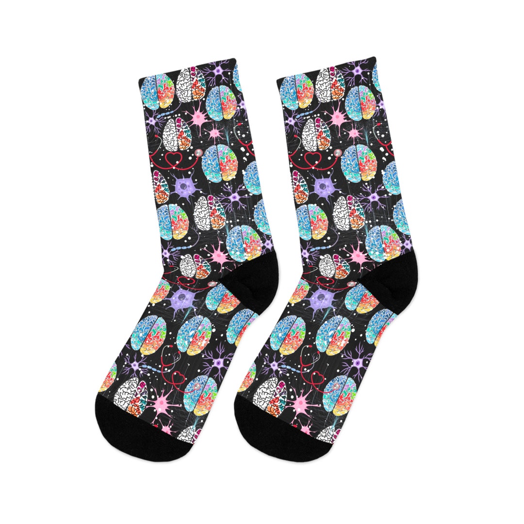 Brain Neurons Socks, Neuroscience Doctor Graduation Gift, Psychology ...