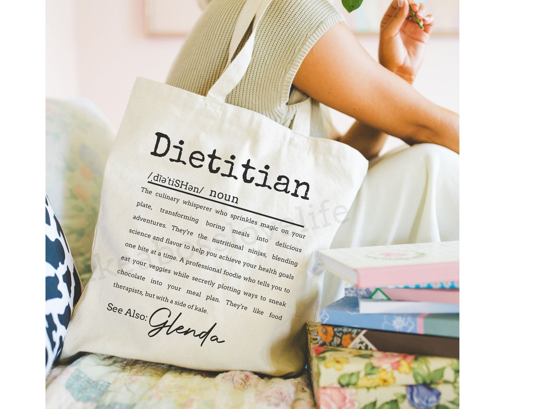 Personalized Dietitian Tote Bag, Nutritionist Day Awareness Gifts ...