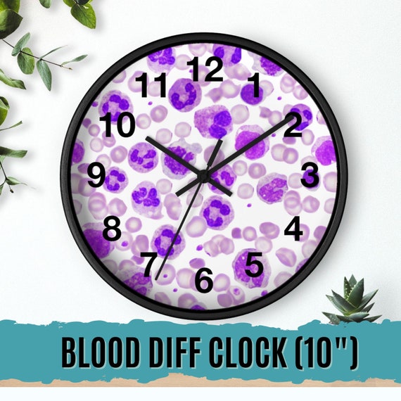HEMATOLOGY WALL CLOCK Medical Lab Science Gift Lab Week | Etsy