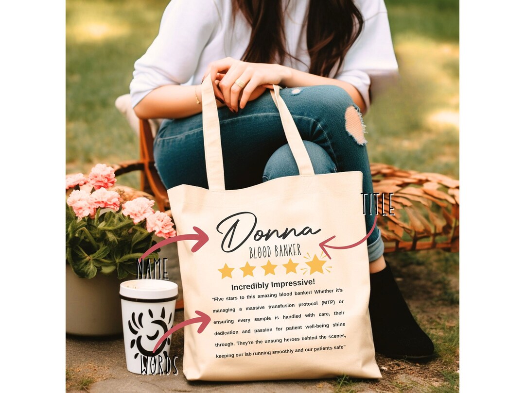 Personalized Blood Banker Tote Bag, Medical Lab Science Graduation Lab ...