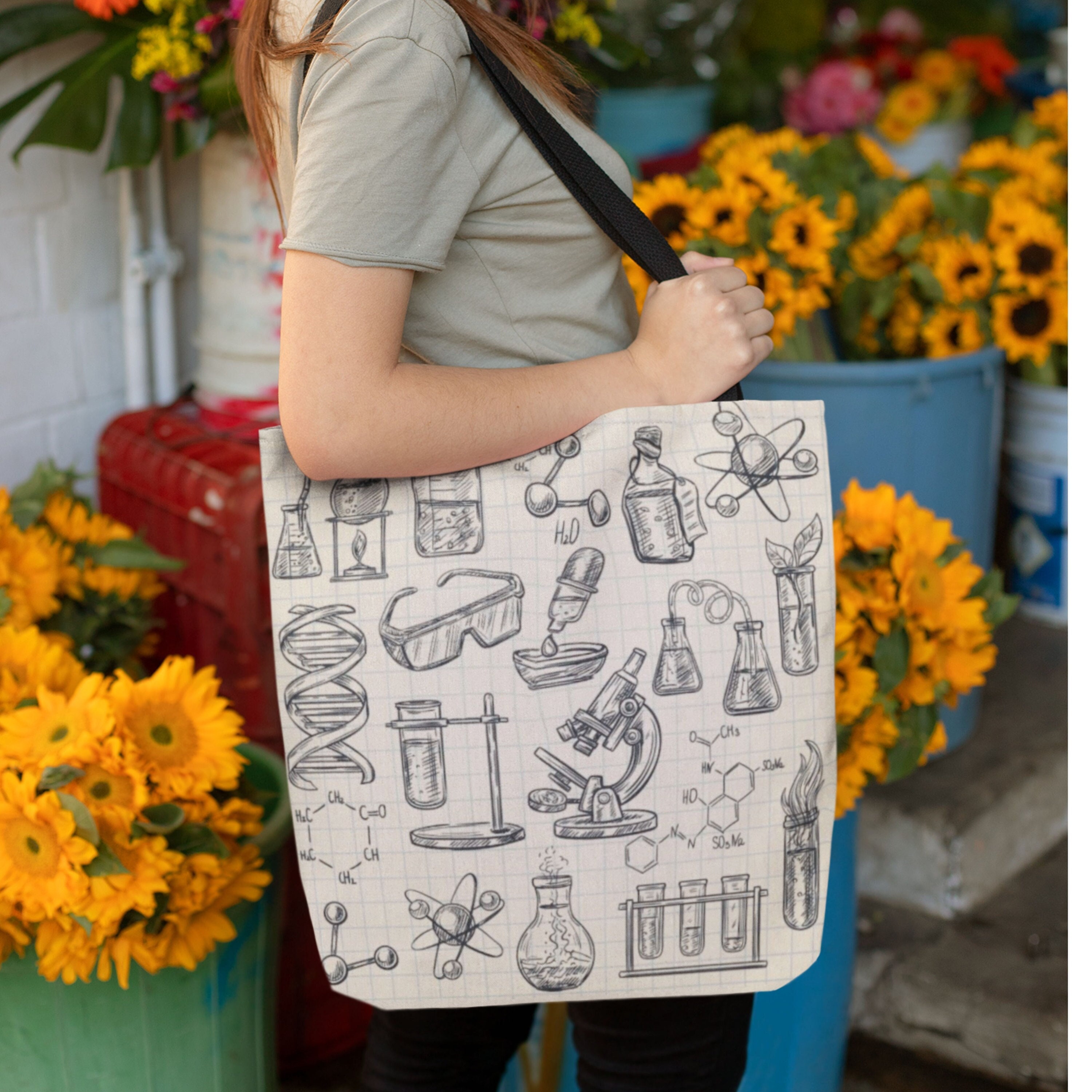 SCIENCE TOTE BAG, Science Teacher Bag, Research Gift, Biology ...