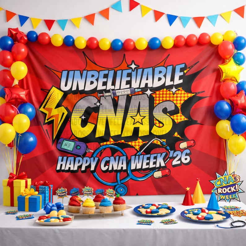 CNA Week 2026 Banner, CNA Party Banner, CNA Gifts, Certified Nursing ...