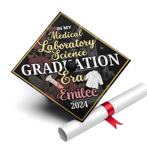 Personalized Graduation Laboratory Cap Topper, Medical Lab Science Cap ...