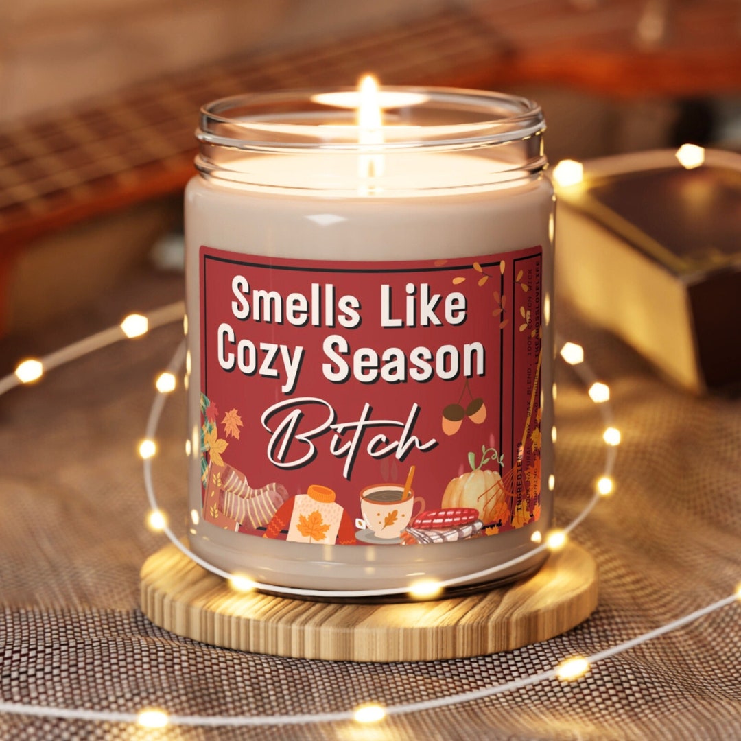 Cozy Fall Season Reading Teacher Candle, Fall School Librarian ...