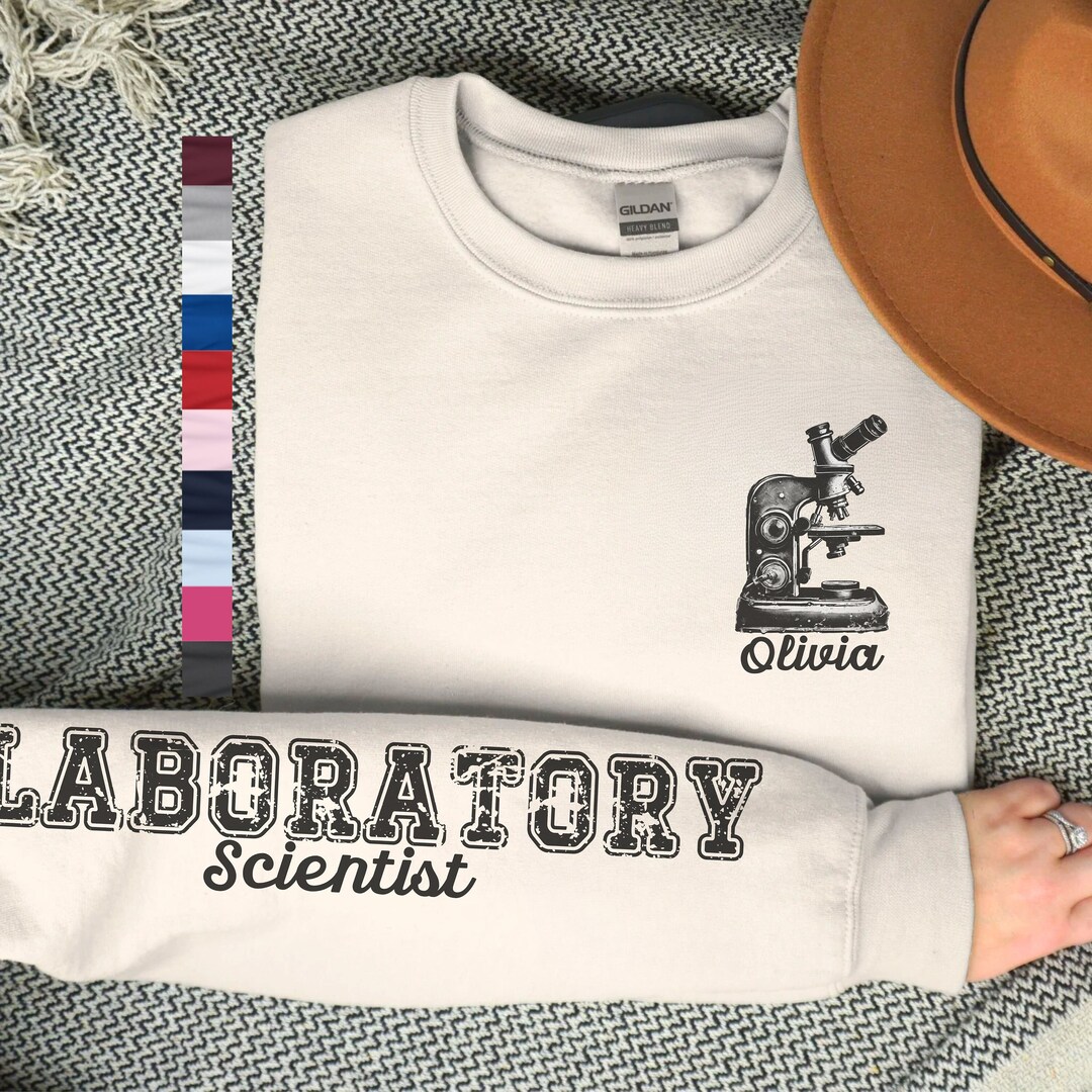 Personalized Lab Scientist Sweatshirt, Medical Student Graduation Gift ...